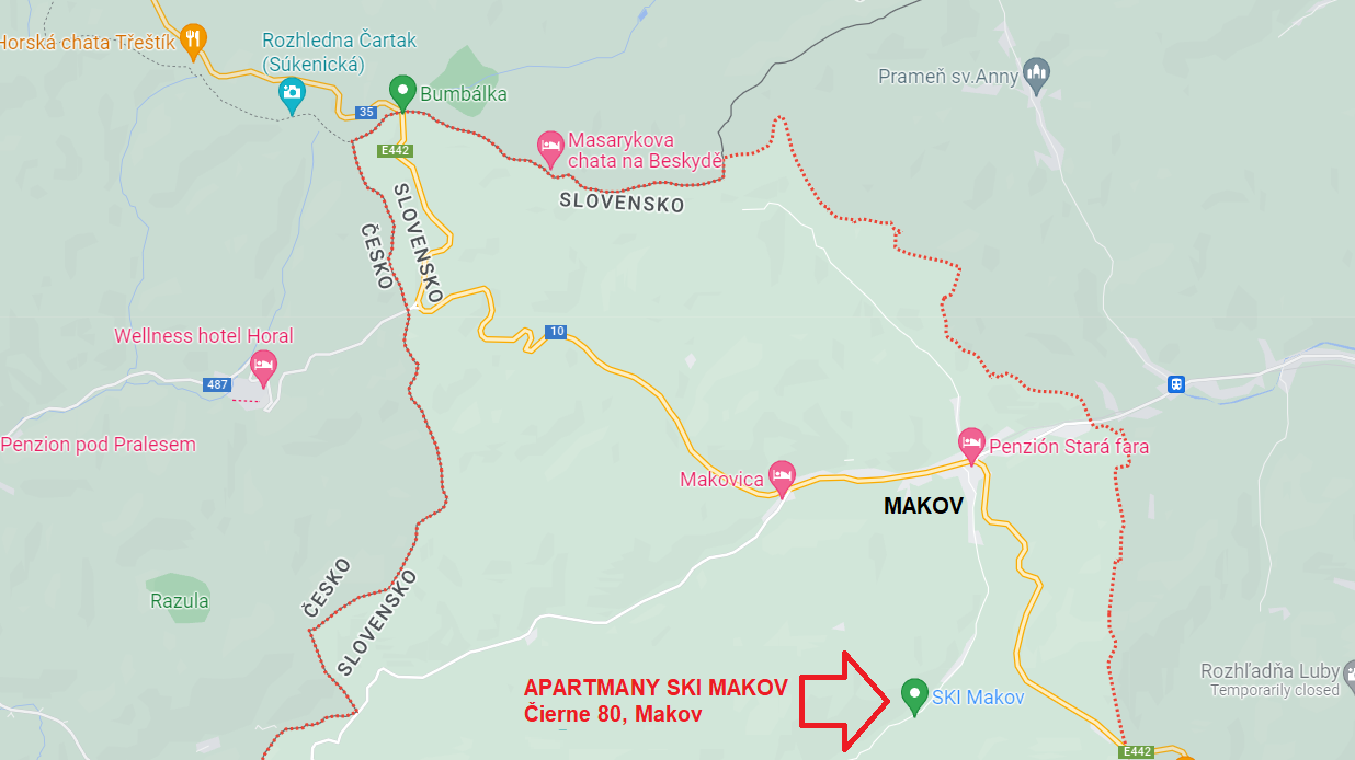 Kontakt :: MAKOV SKI APARTMÁN SAJMON